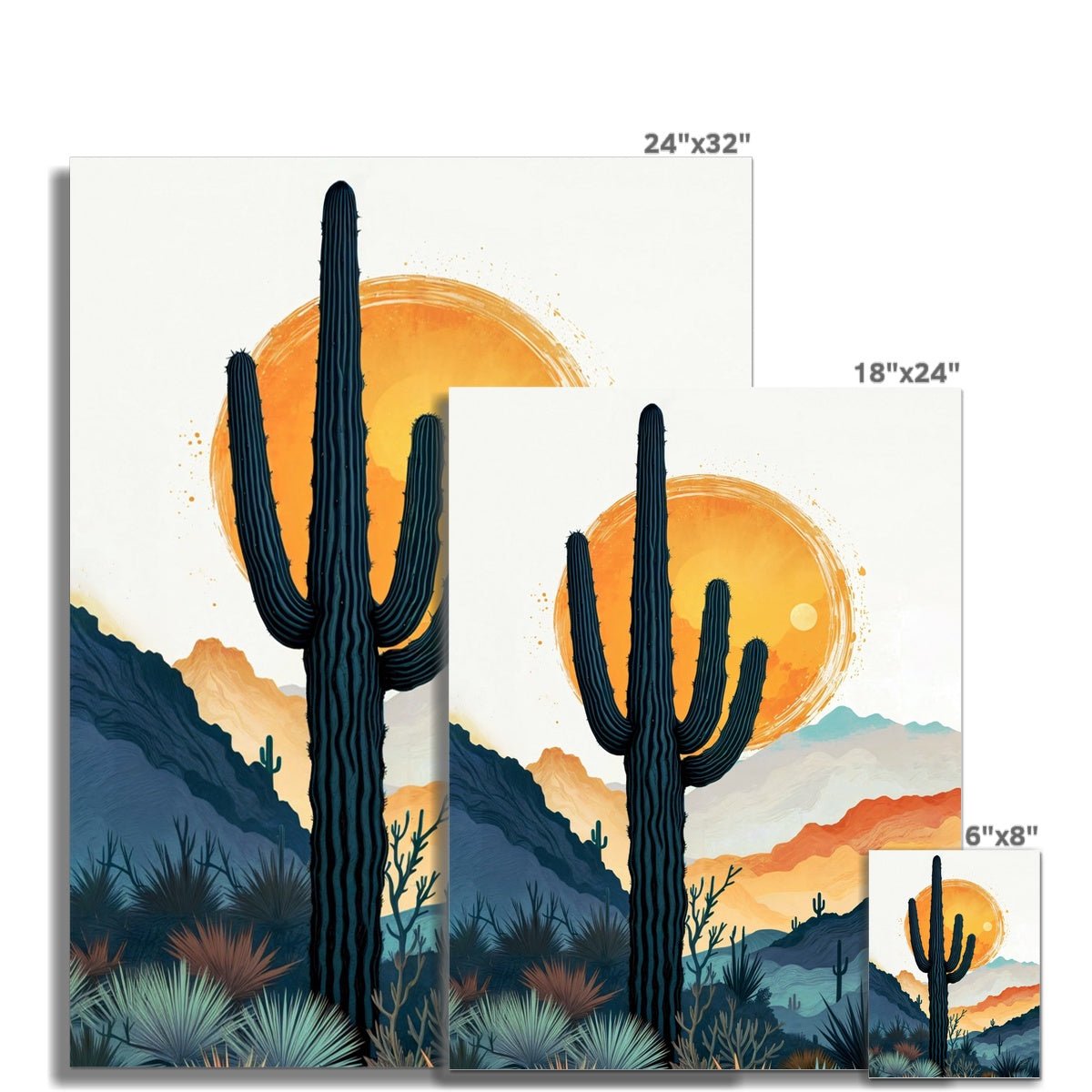 Desert Cactus - Landscapes Framed Print by doingly | Art Prints